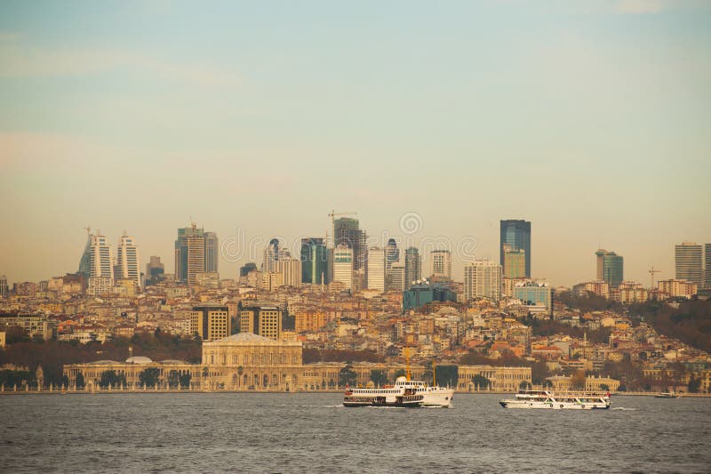Modern Istanbul stock image. Image of sunset, istanbul - 39700097