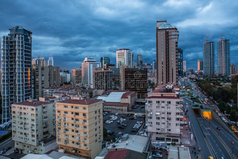 Modern Istanbul in Turkey editorial image. Image of building - 184869590