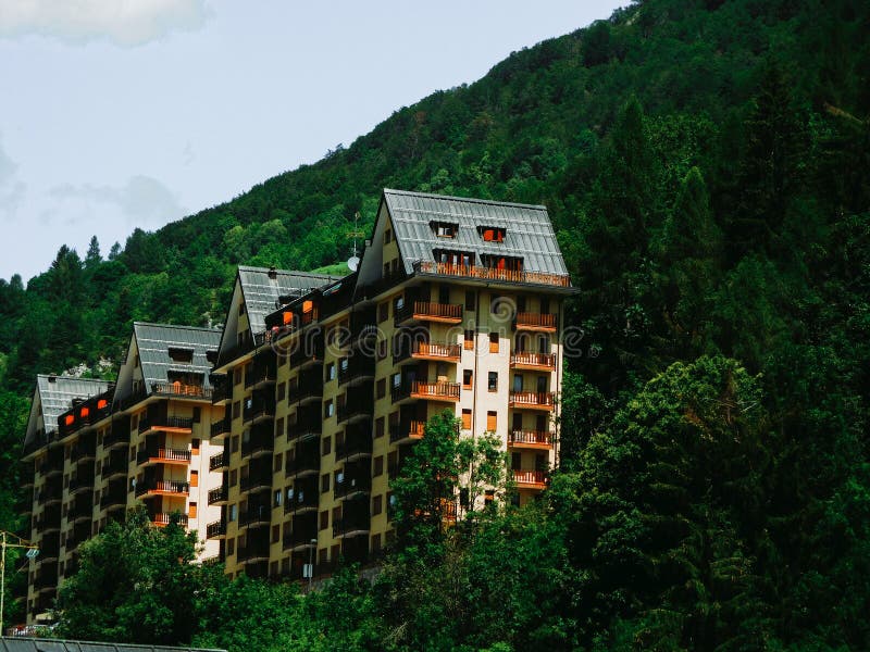 Modern Italian Apartment Building Stock Image - Image of house ...