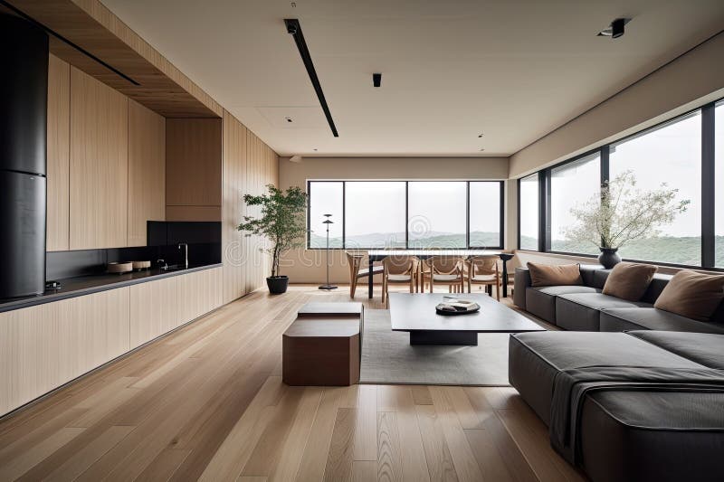 Contemporary Japanese Style Interior with Sleek and Modern Furnishings ...
