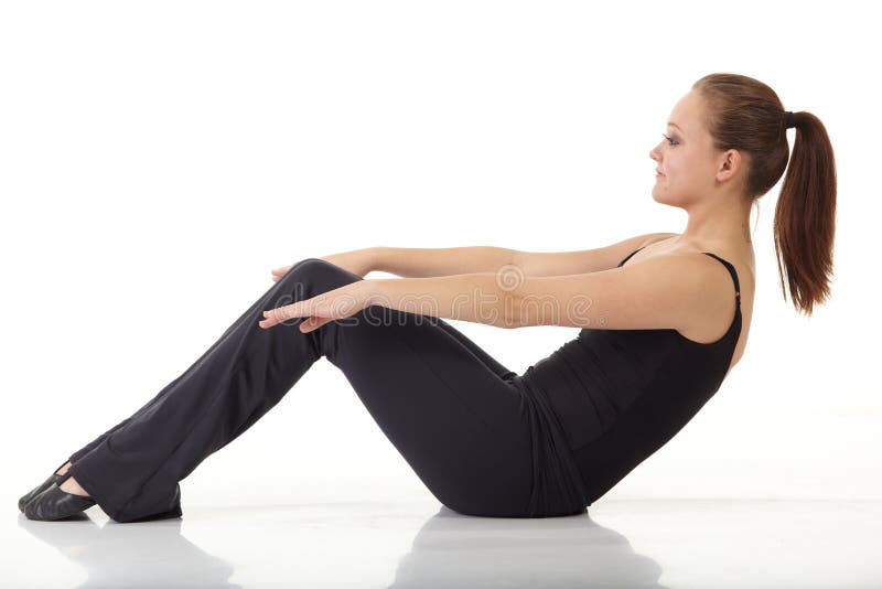 Ballet Dancer Girl Sitting on the Chair Stock Photo - Image of agility ...
