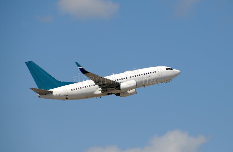 Modern jet airplane stock photo. Image of takeoff, flight - 8604720