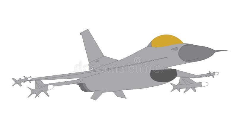 Modern Jet Fighter Detailed Vector with Colors Stock Vector ...