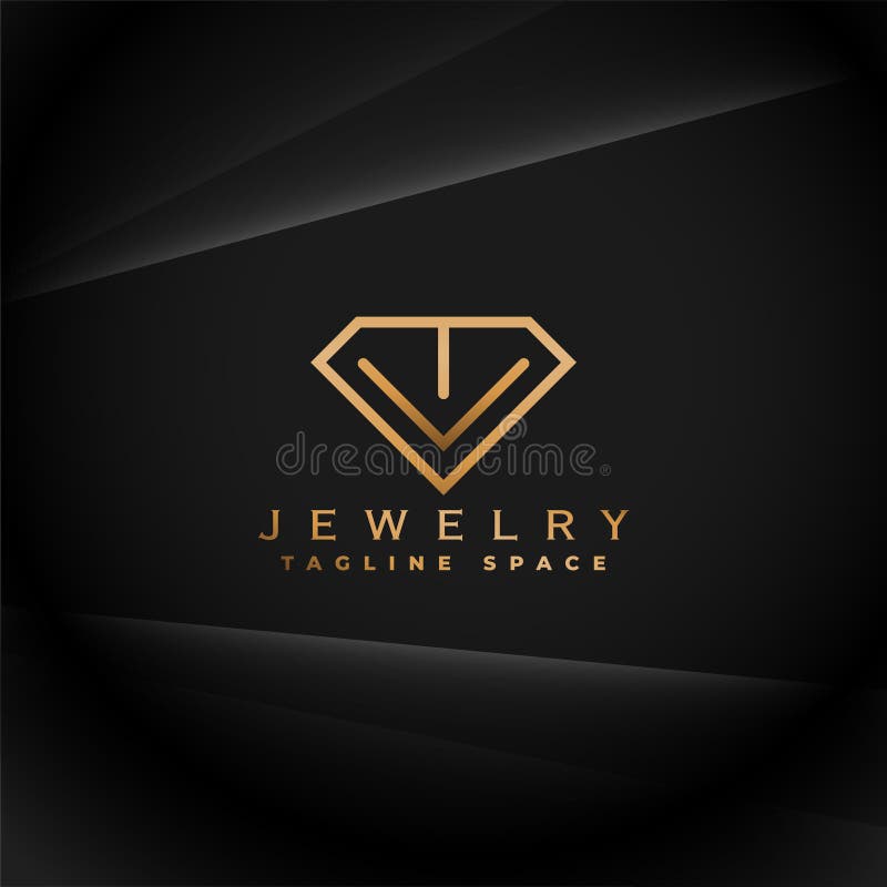 Modern Jewelry Logo Template with Diamond Stone Icon Design Vector ...
