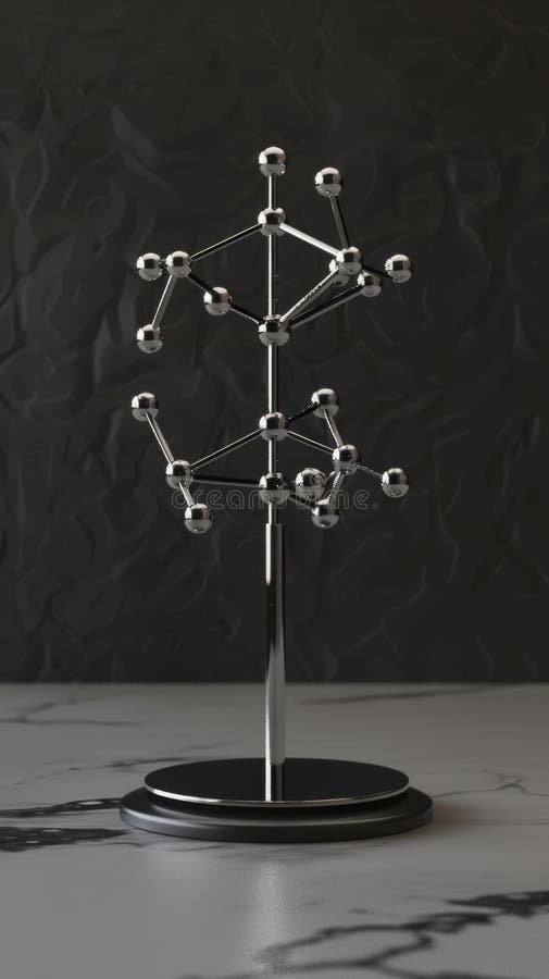 A Modern Jewelry Stand with a Circular Base and Angular Arms Resembling ...