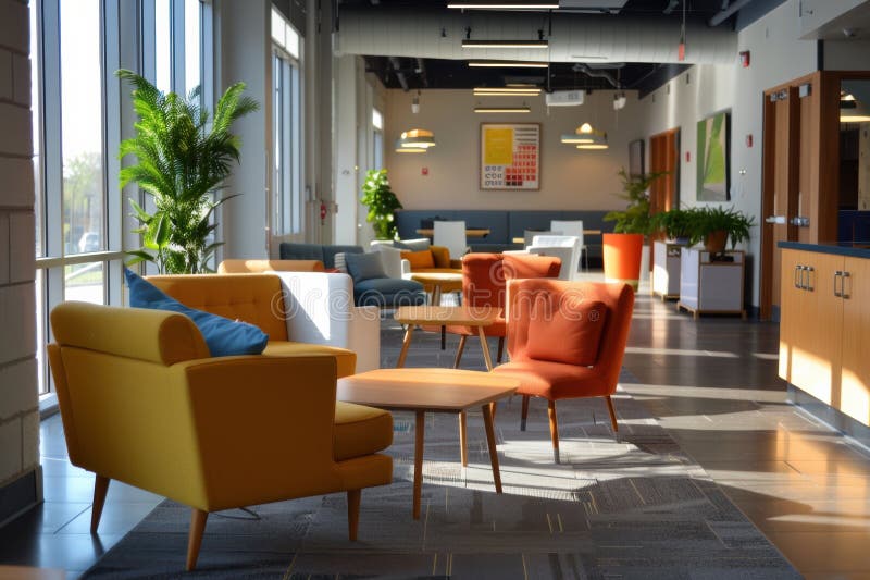 Modern Job Center: Diverse People Seeking Employment, Digital Tools ...