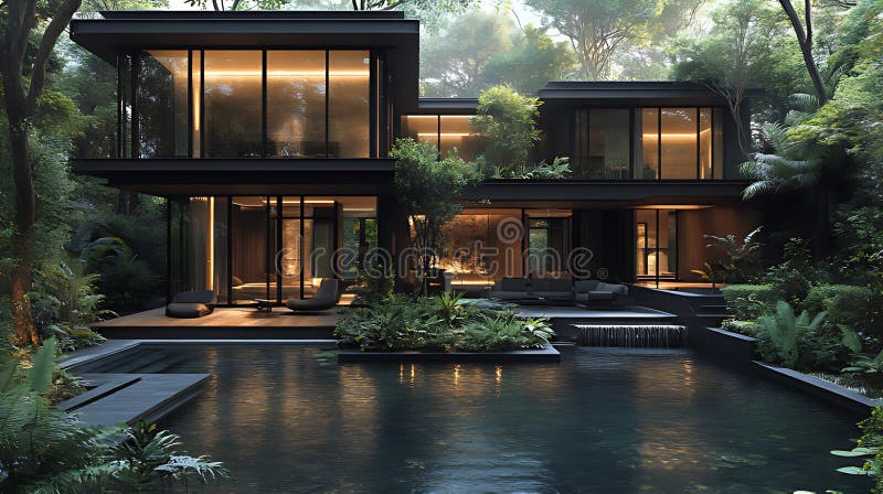 Modern Jungle House, Pool, Mist, Luxury, Architecture, Design, Interior ...