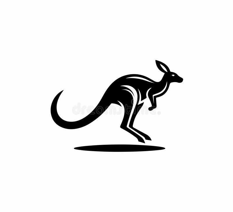 Kangaroo Modern Simple Logo Icon Vector Stock Illustration ...