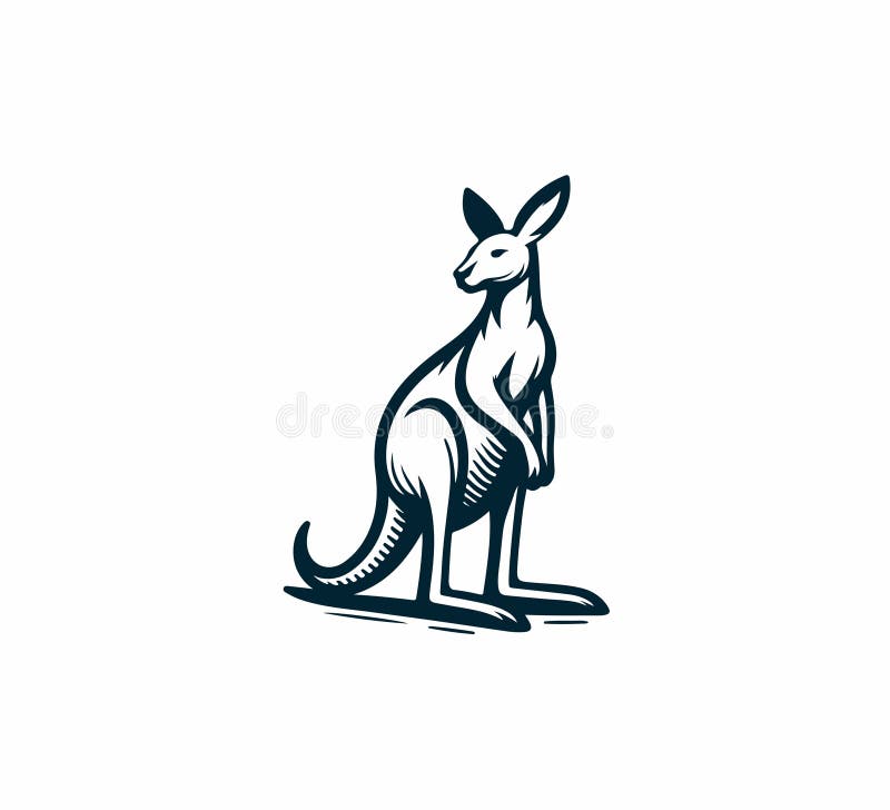 Kangaroo Modern Simple Logo Icon Vector Stock Illustration ...