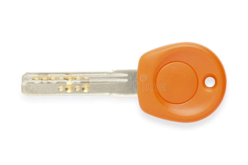 Modern key stock photo. Image of orange, lock, estate - 136605024