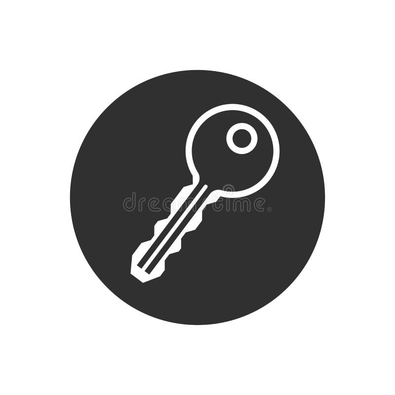 Modern key icon. stock vector. Illustration of icon, classic - 79328659