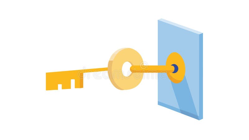 Modern Key Insertion: Digital Access Concept, Vector Design Generative ...