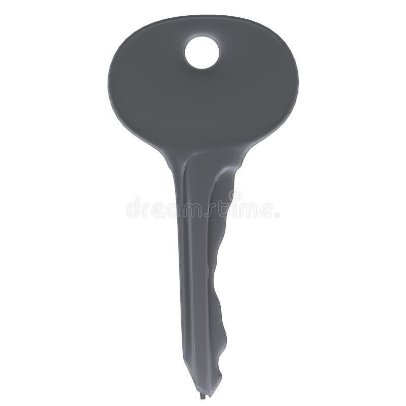 Modern Key Isolated on White Background Stock Illustration ...