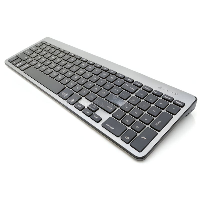 Modern Keyboard Isolated on White Background Stock Photo - Image of ...
