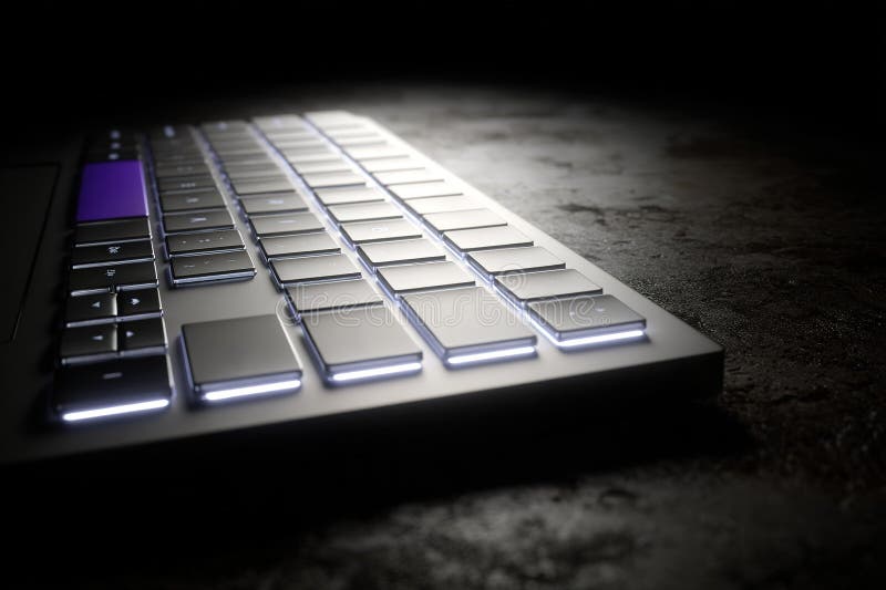 Typing Modern Keyboard Low Light Setting Stock Photos - Free & Royalty ...