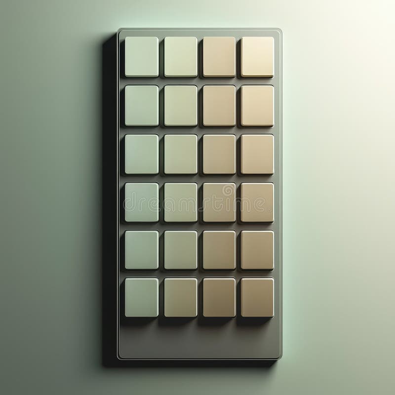 Modern Keypad with Grid-like Layout in Neutral Tones Stock Illustration ...