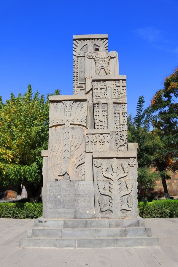 Modern Khachkars on the Territory of the Monastery in Echmiadzin ...
