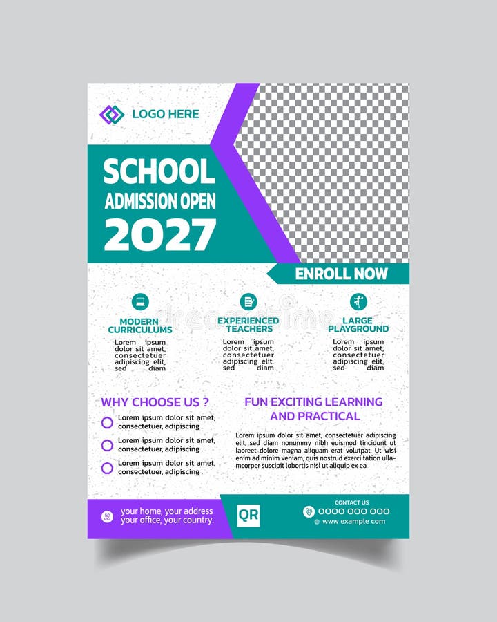 Modern Kids Learning Flyer or Study Poster Layout or Leaflet A4 Stock ...