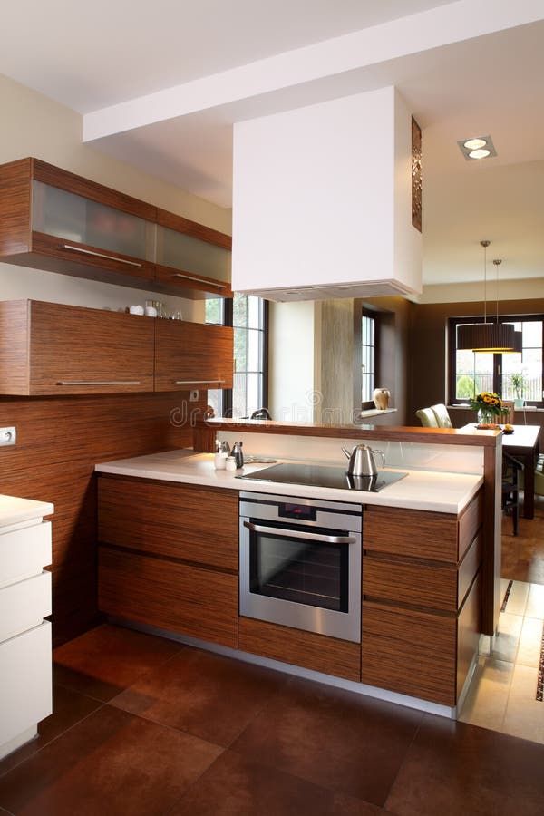 Modern Kitchen stock photo. Image of stone, kitchen, range - 14873600