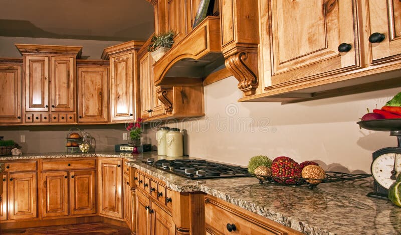 Beautiful kitchen panorama stock photo. Image of countertop - 5845014