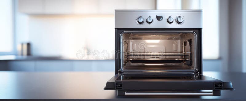 The Modern Kitchen Appliance Featuring a Sleek Stainless Steel Oven..AI ...
