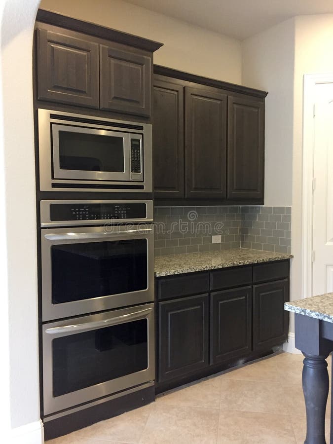 Modern Kitchen Appliance in a New House Stock Photo - Image of design ...