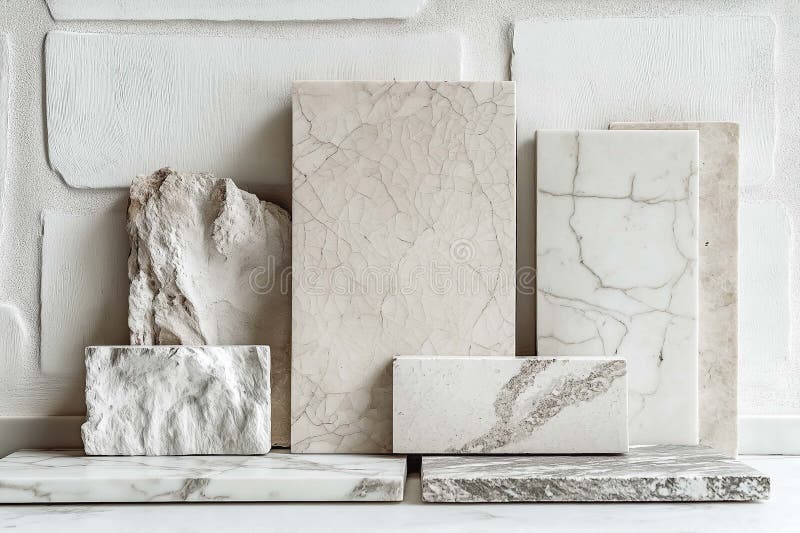 Modern Kitchen Backsplash of White Marble Slabs, Floor Tile, and ...