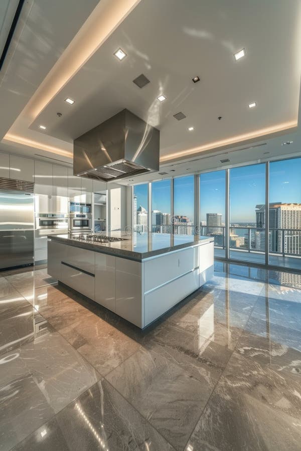 A Modern Kitchen with a Central Island, Ideal for Cooking and ...