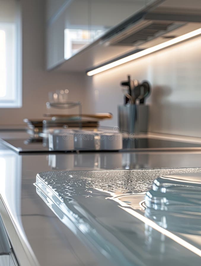 Modern Kitchen with Clean Countertops and Sleek Design Stock Photo ...