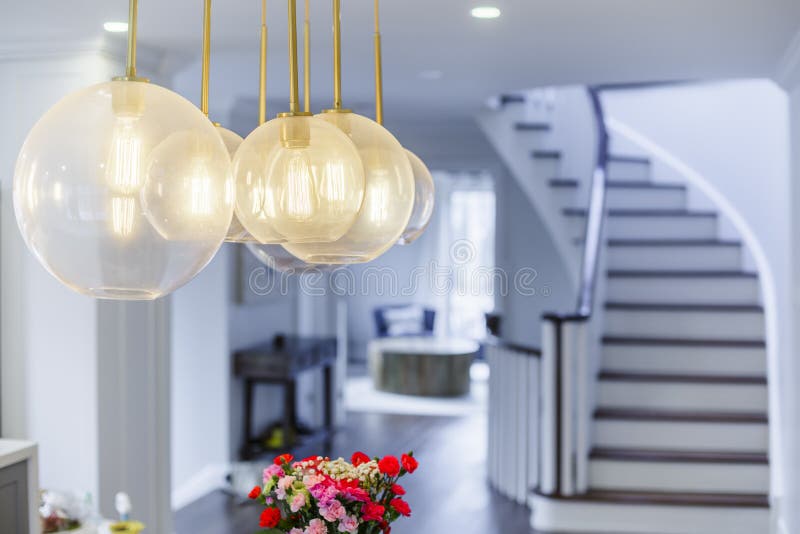 Modern Kitchen Clean Interior Design Stock Image - Image of bokeh ...