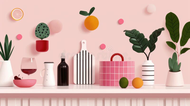 Modern Kitchen with a Compost Bin, Reusable Containers, and Eco ...