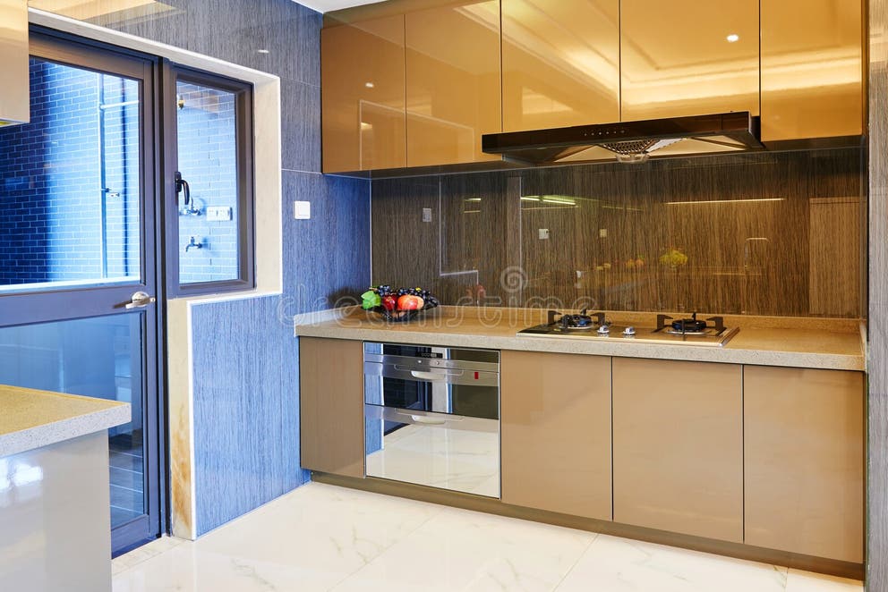 Modern kitchen stock photo. Image of decoration, clean - 61588426