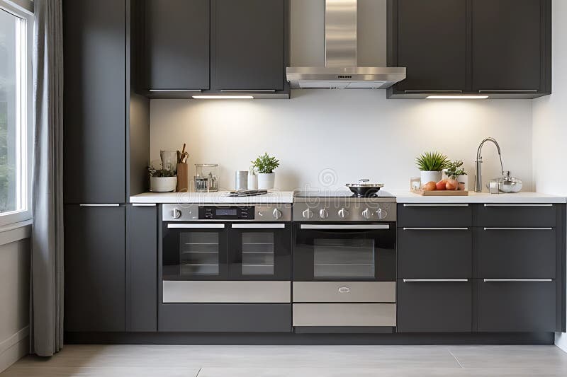 Modern Kitchen Cooking Event Bright Aesthetic in Contemporary Home ...