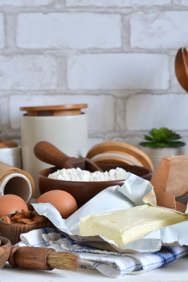 Modern Kitchen. Cooking Process Stock Image - Image of eggs, baking ...