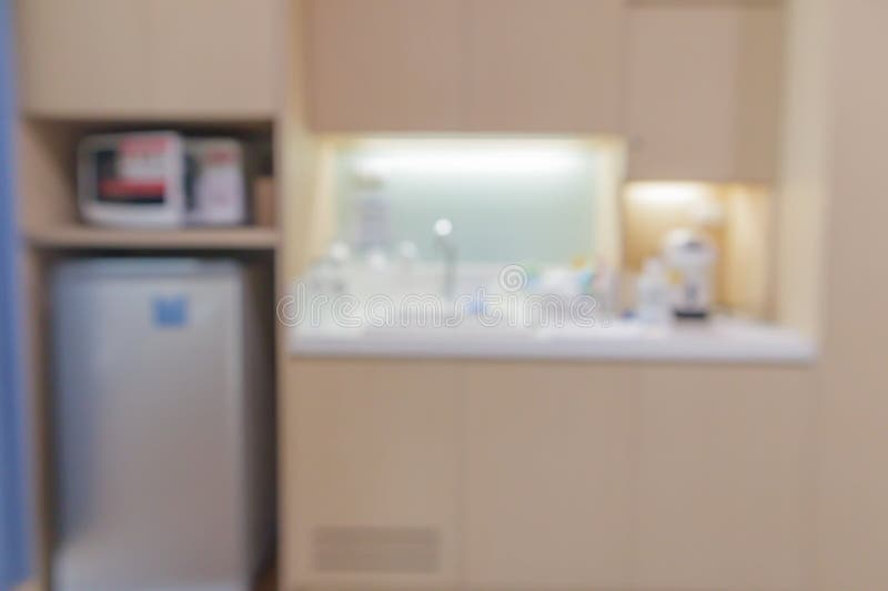 Modern Kitchen Counter Interior Blur Background Stock Image - Image of ...