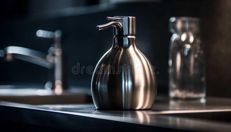 Modern Kitchen Counter with Sleek Stainless Steel Faucet and Sink ...