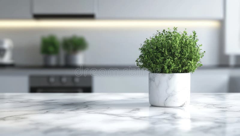 Modern Kitchen Plant stock illustration. Illustration of details ...