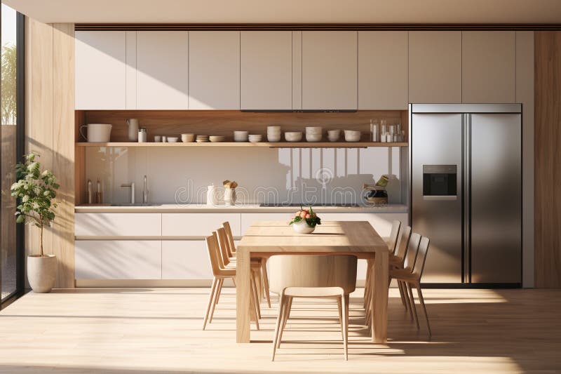 Modern Kitchen Design, Featuring a Spacious, Open Layout with a ...