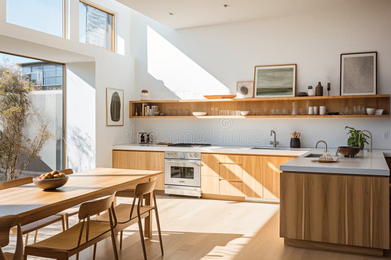 Modern Kitchen Design, Featuring a Spacious, Open Layout with a ...