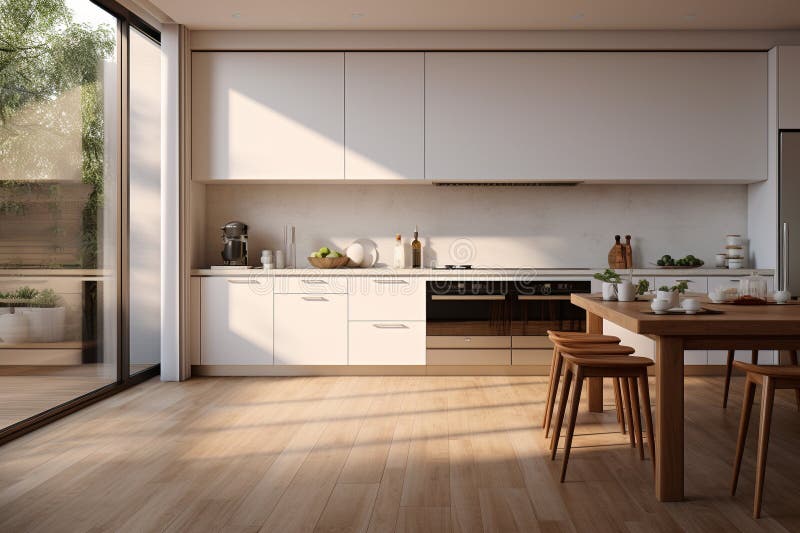 Modern Kitchen Design, Featuring a Spacious, Open Layout with a ...