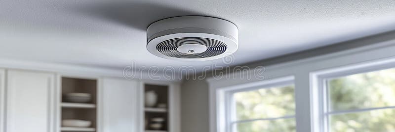 Modern Kitchen Design Featuring a White Mounted Ceiling Fan for Optimal ...