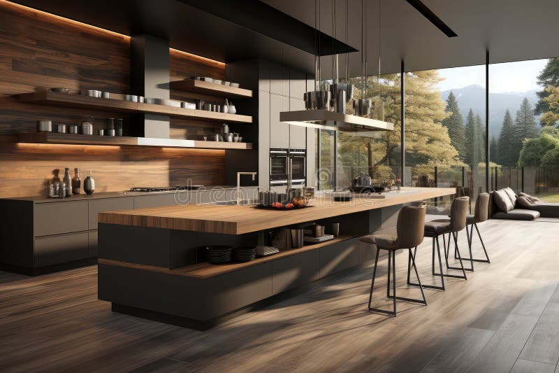 Modern Kitchen Design Interior with a Minimalist Approach, Hidden ...