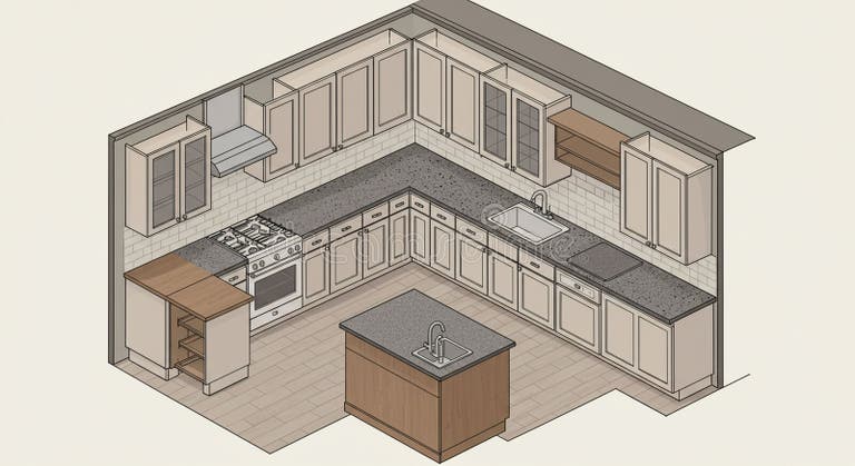 L Shaped Layout Stock Illustrations – 417 L Shaped Layout Stock ...