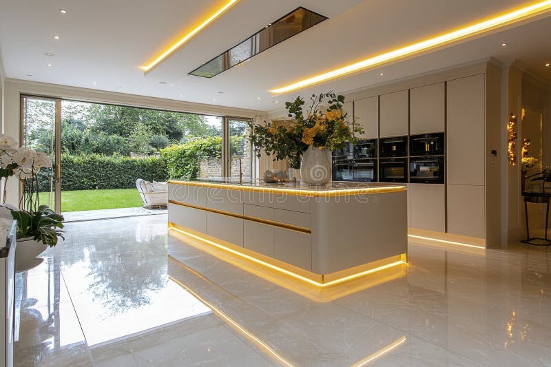 This is a Modern Kitchen Design Showcasing an Open Floor Plan, Seamlessly Blending Functionality ...