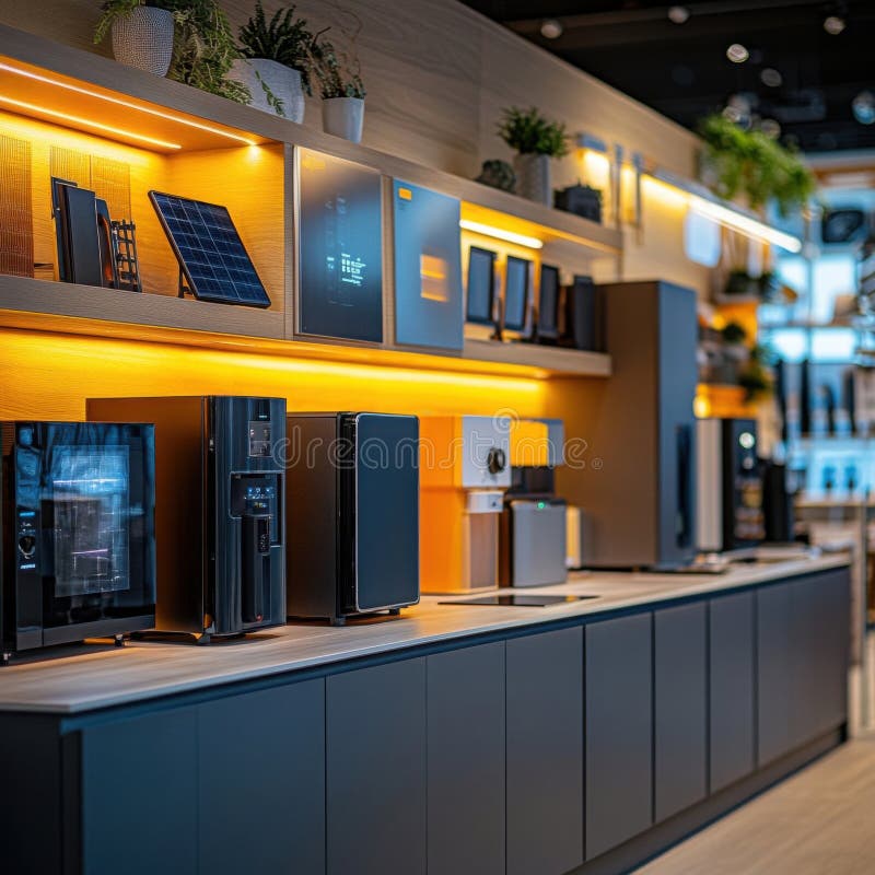 Modern Kitchen Display with Innovative Appliances and Elegant Design ...