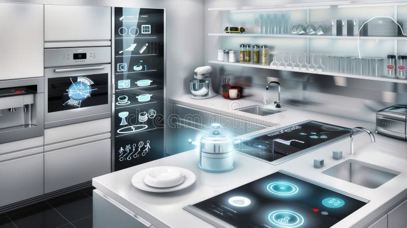 Modern Kitchen Displaying Smart Appliances for Connected Living with ...