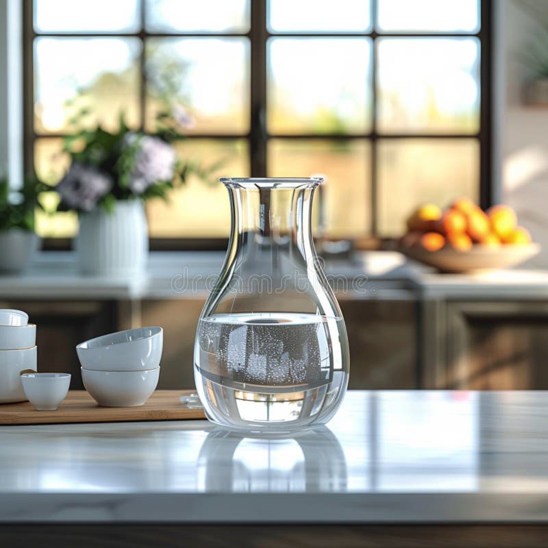 Modern Kitchen Essentials Glass Decanter Filled with Refreshing ...