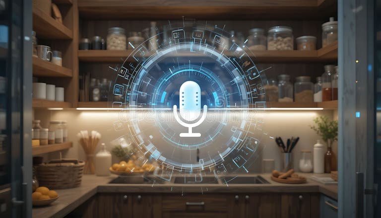 A Smart Kitchen with a Digital Microphone Interface Overlaying the ...