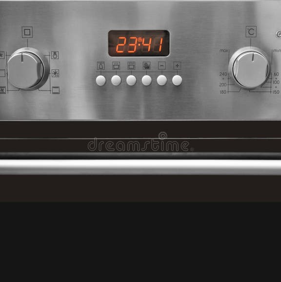 Modern Kitchen Has an Oven and the Control Panel Stock Photo - Image of ...