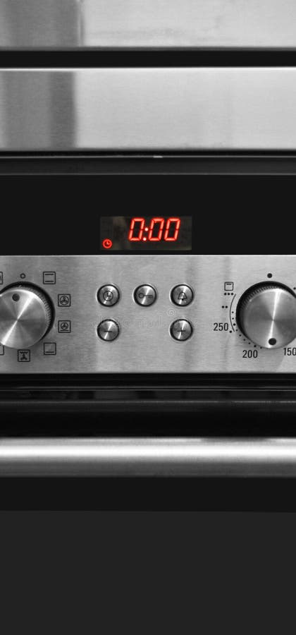 Modern Kitchen Has an Oven and the Control Panel Stock Image - Image of ...